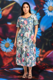 Sybil Dresses | Midi Length Event Wear Dress | Bell Sleeve | MOB ...