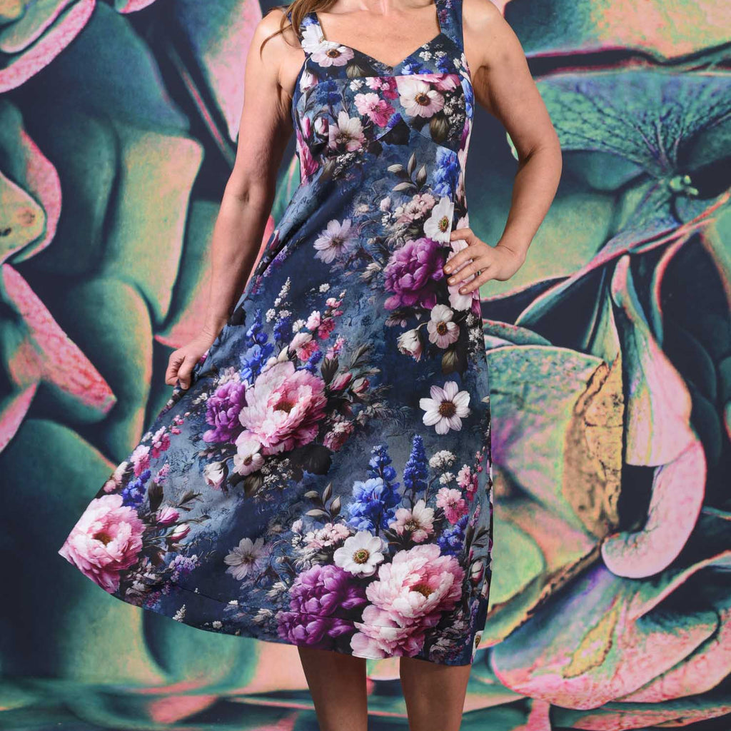 Madison Dress - Enchanted Garden | Womnen's Floral Midi | Summer Dress ...