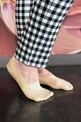 Marley Lace Sockettes - Nude | Non Slip Low Cut Socks | No Show ...
