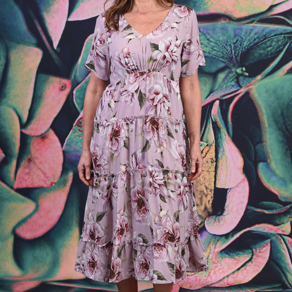 Pretty As A Picture Dress - Sunday-Meri Rose | Women's Floral Midi ...